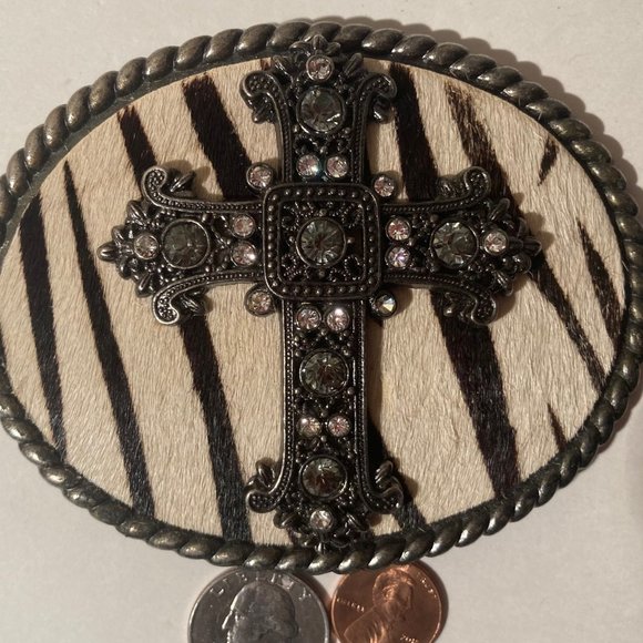 Accessories | Vintage Metal Belt Buckle Crucifix Cross Gothic Nice ...